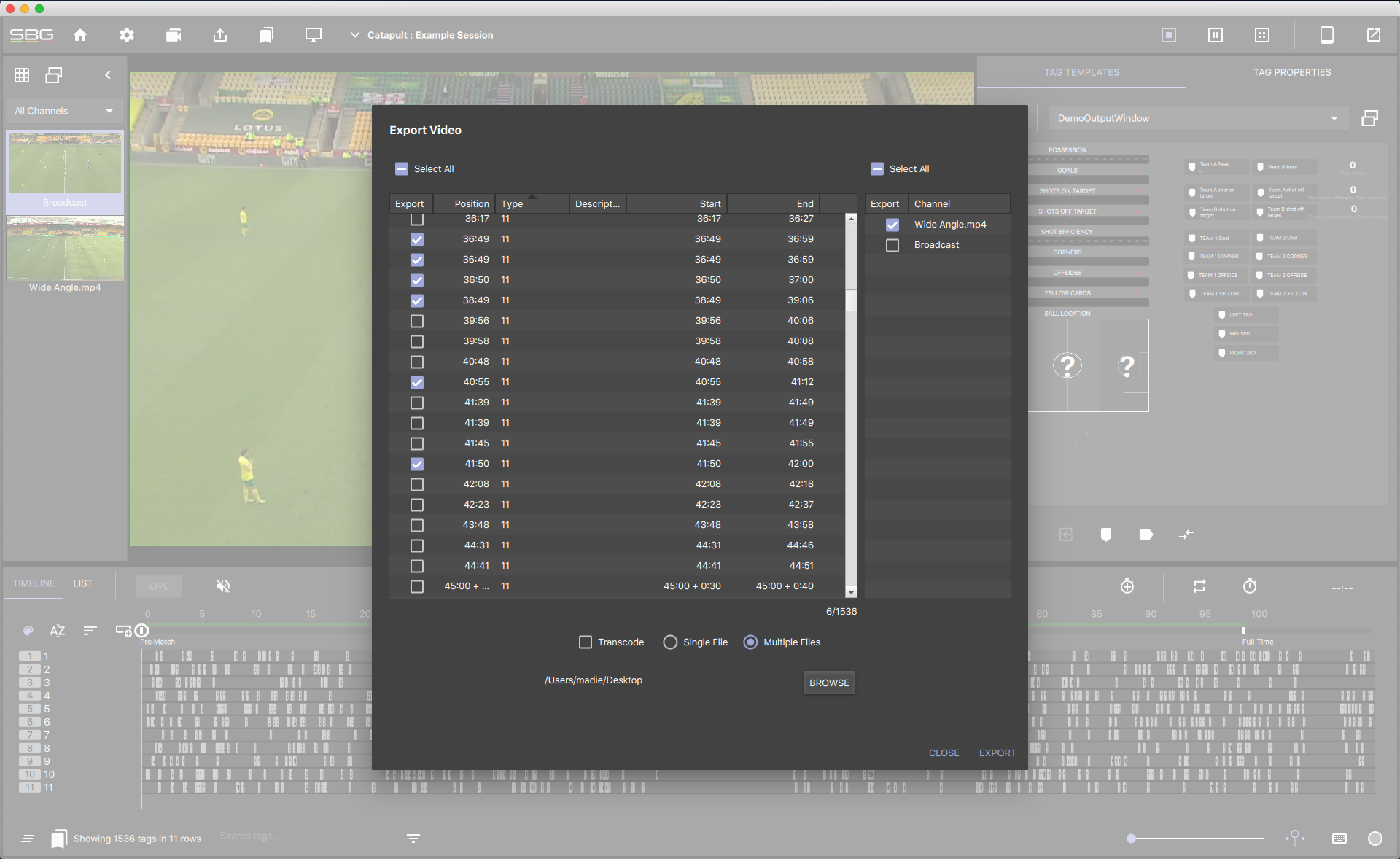 Exporting from the Focus Client – Catapult Pro Video
