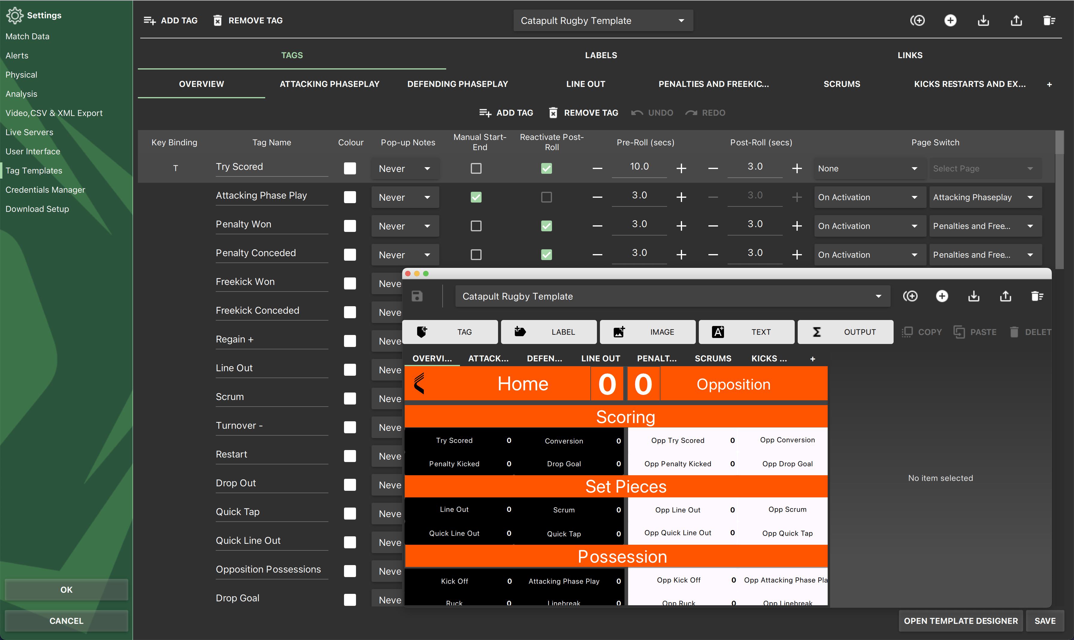 Tag Template Compatibility with MatchTracker – Catapult Pro Video
